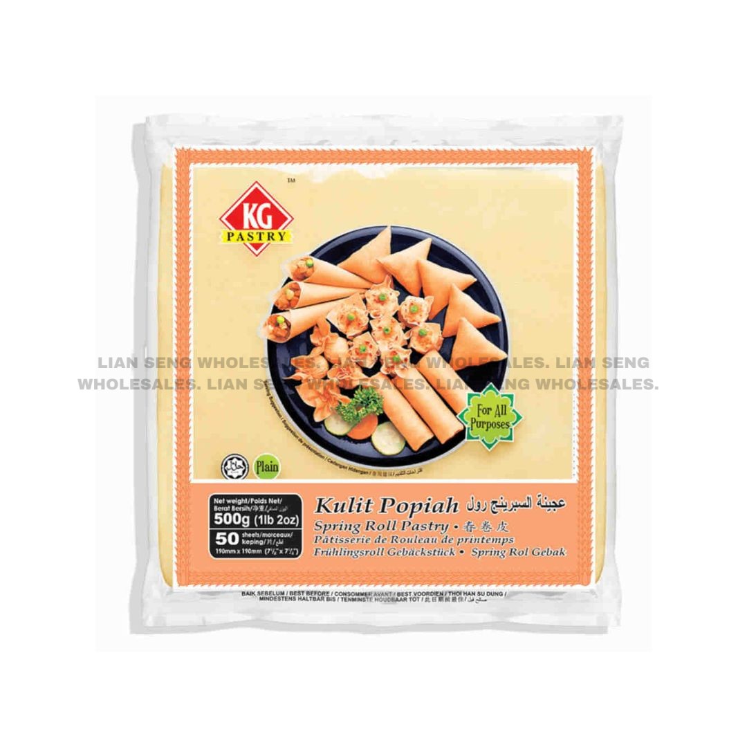 KG PASTRY Spring Roll Pastry 7.5″ 50PCS - Selayang Gen Wholesale Sdn Bhd