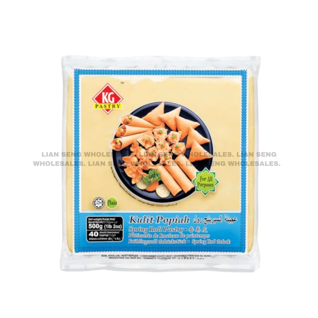 KG PASTRY Spring Roll Pastry 8.5″ 40PCS - Selayang Gen Wholesale Sdn Bhd