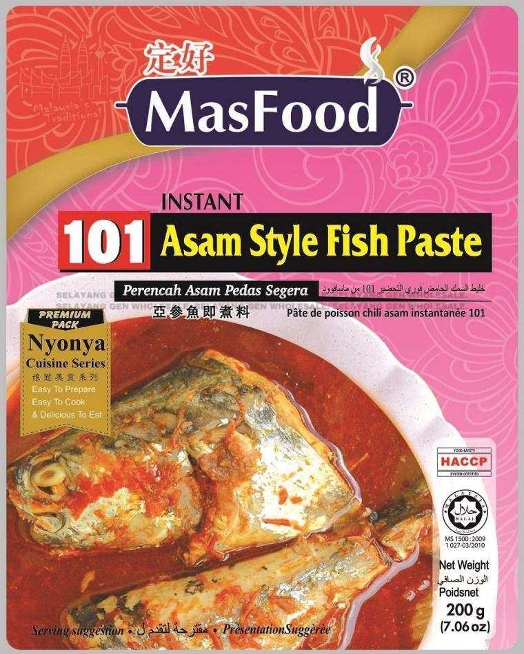 MasFood – 101 Asam Style Fish Paste 200G - Selayang Gen Wholesale Sdn Bhd